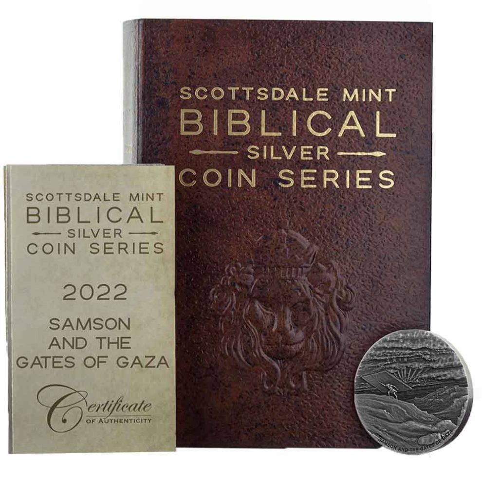 2022 (New) Bible Series Samson and the Gate of Gaza Silver 2 oz Coin ...